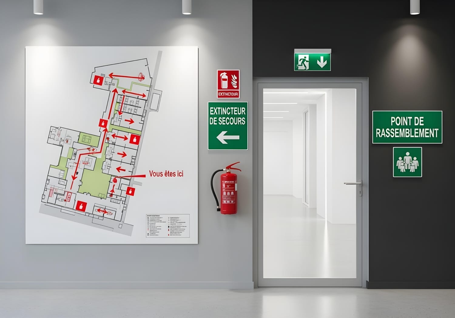 Plan et signalisation incendie par Qualifeu